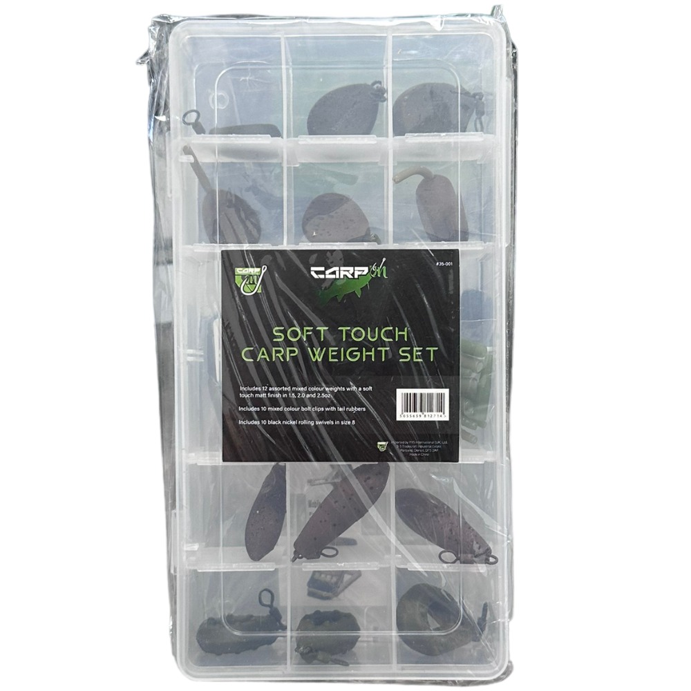 CARP ON Soft Touch Boxed Carp Weight Set with Bolt Rigs & Swivels ...